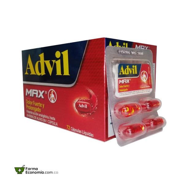 Advil Max 72 Cápsulas Líquidas – Droguería Farma Economía