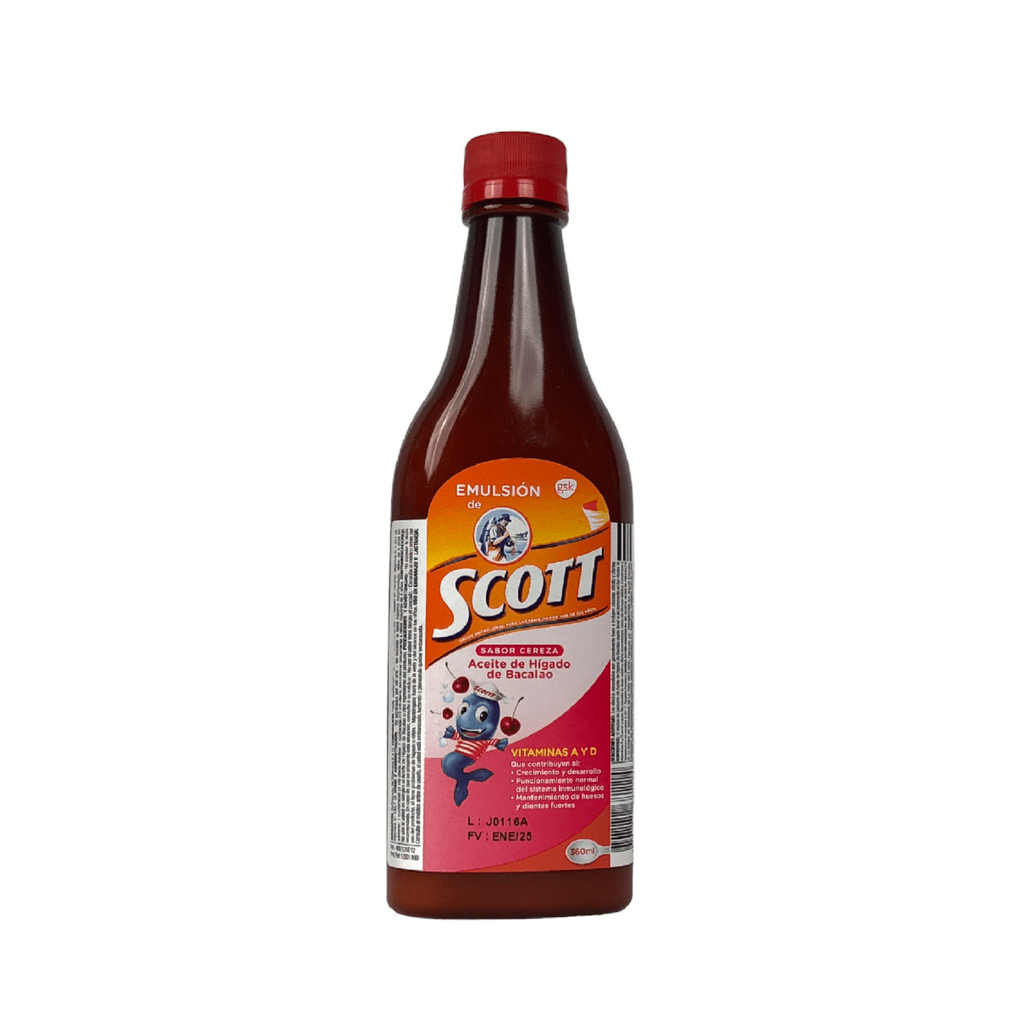 Emulsión de SCOTT Cereza 360 mL – Droguería Farma Economía