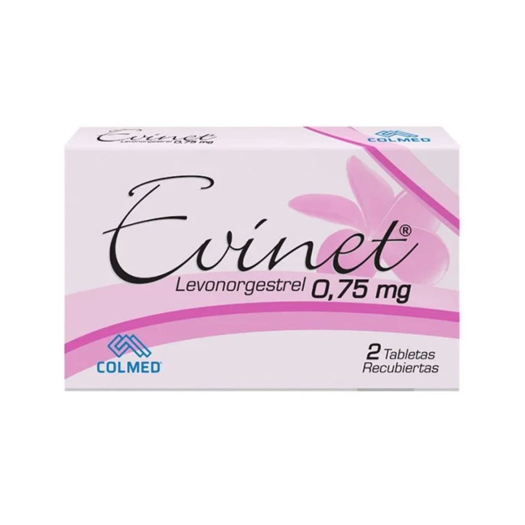 Evinet 0.75 mg Caja x 2 Tabletas Recubiertas – Droguería Farma Economía