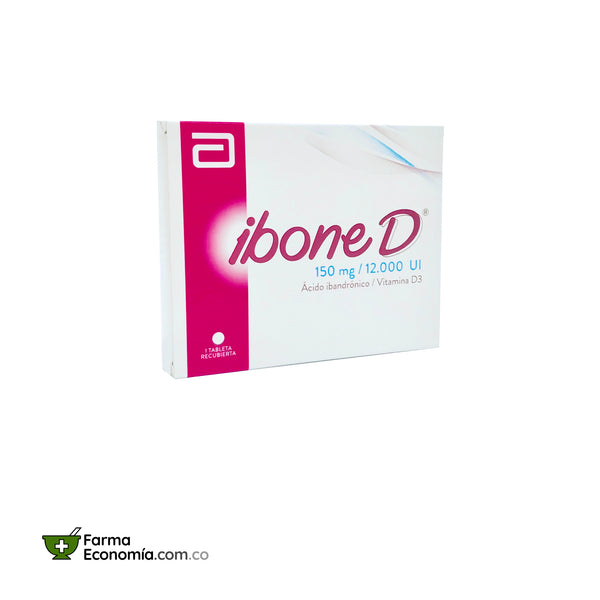 Ibone D 150 mg / 12.000 U.I. (1 Tableta) – Droguería Farma Economía